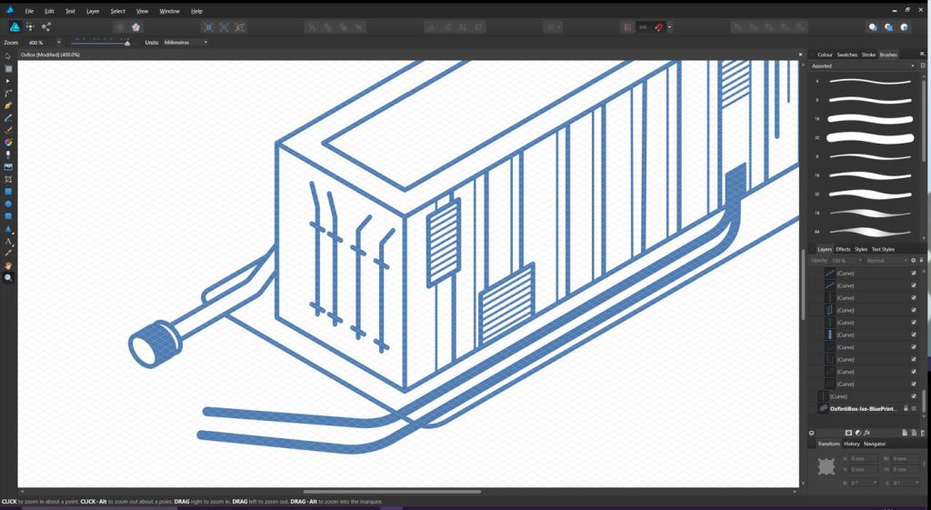 Affinity Designer - Using the isometric grid - Ninja Beaver